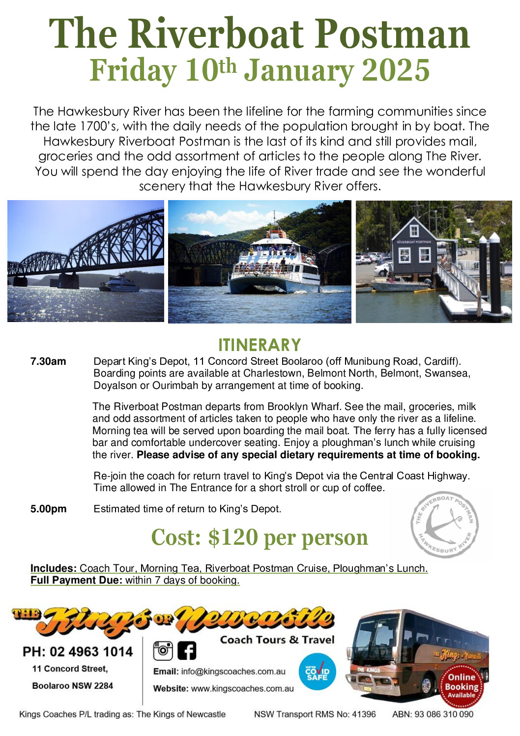 Riverboat Postman 2025 | Kings Coaches